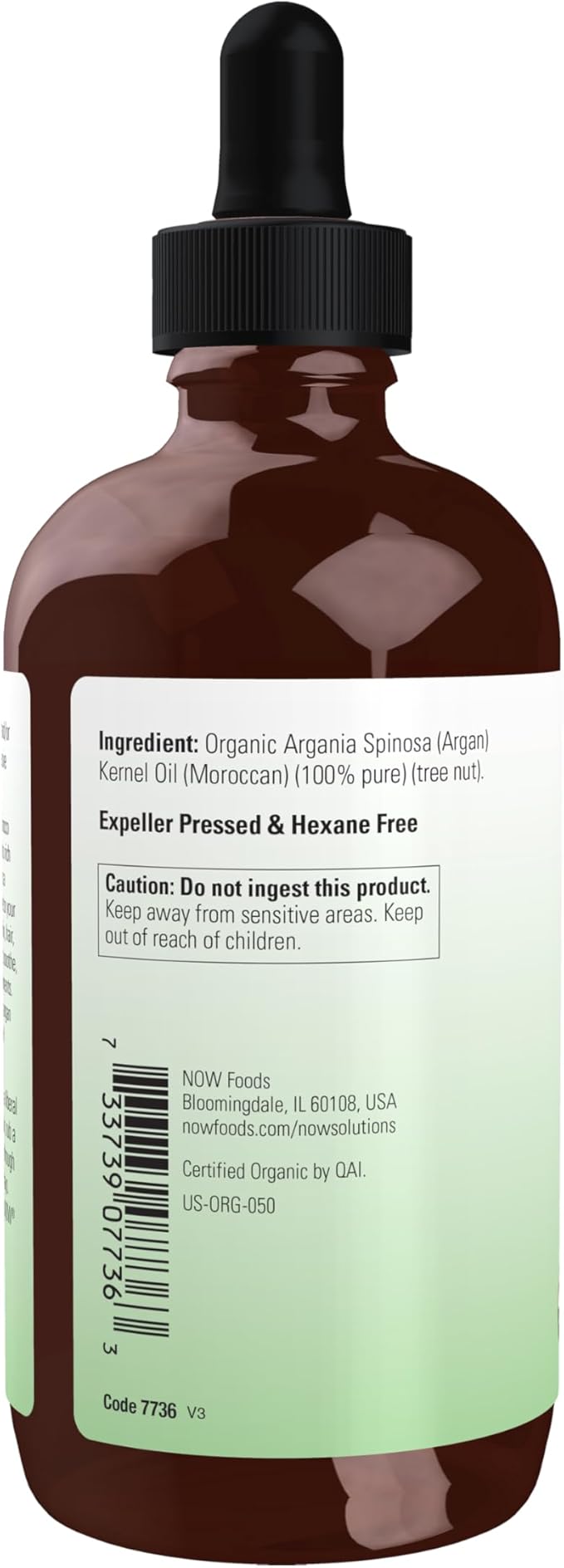 Argan oil Certified Organic , 4 fl oz (118 ml) by NOW | Better Health ...