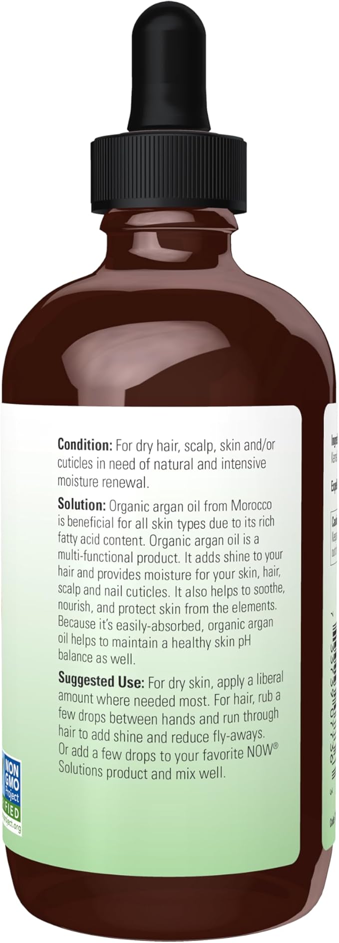 Argan oil Certified Organic , 4 fl oz (118 ml) by NOW | Better Health ...