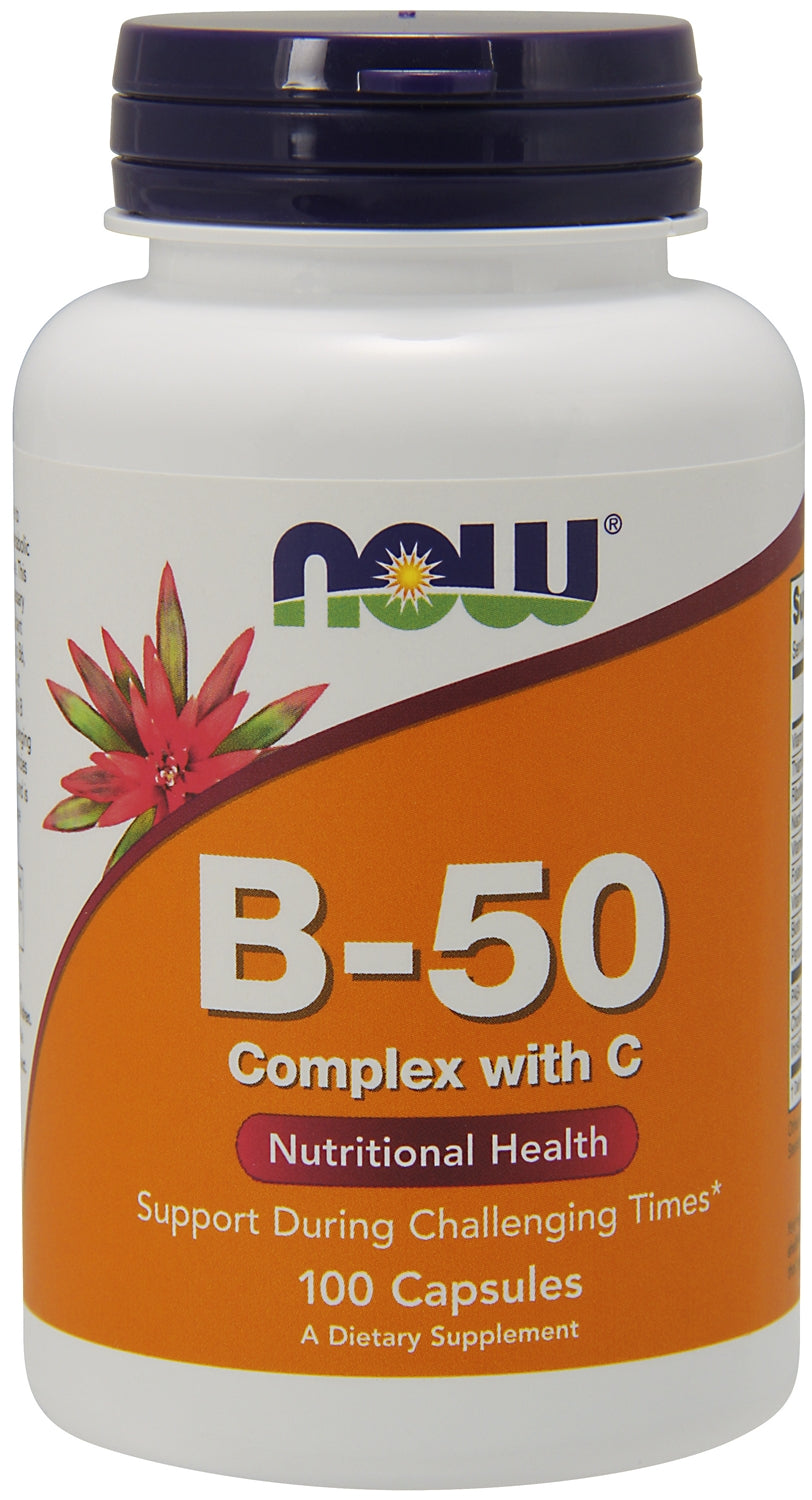 Now Foods B-50 Complex with C 100 Veg Capsules – Better Health ...