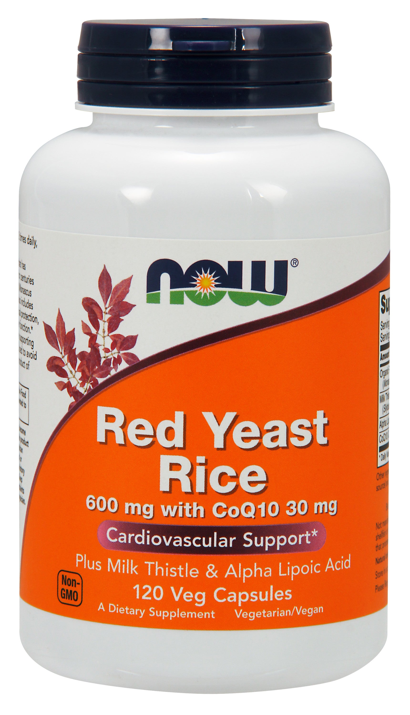 Now Supplements, Red Yeast Rice 600 mg with CoQ10 30 mg 120 Veg ...